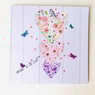 Birthday Card, Open Greeting Card, Printed Hand... - Folksy