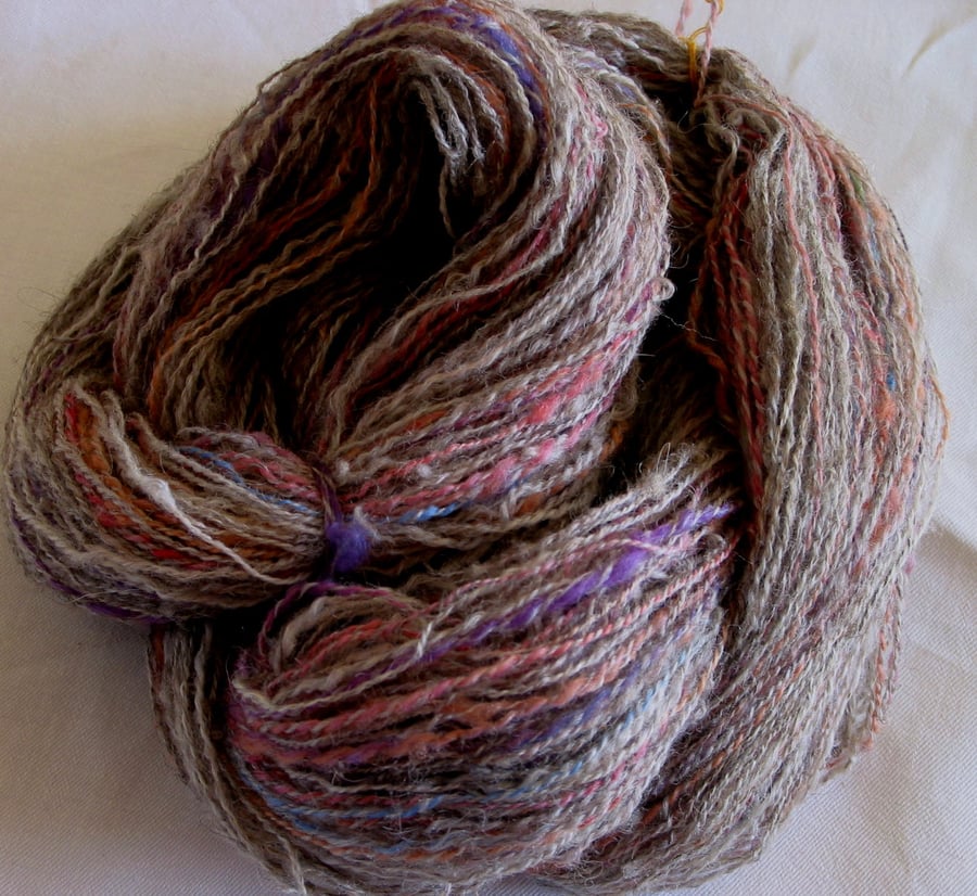 Hand spun Yarn 'Evening' - Folksy