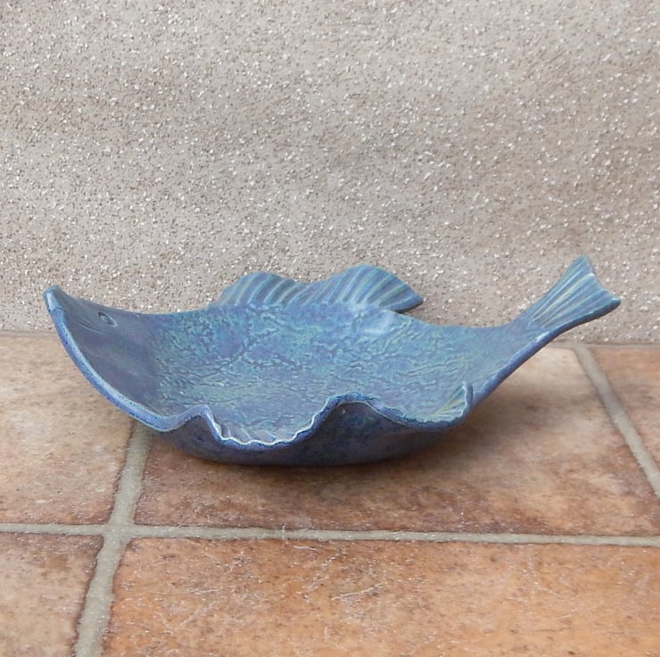 Fish dish bowl plate serving stoneware ceramic ... - Folksy
