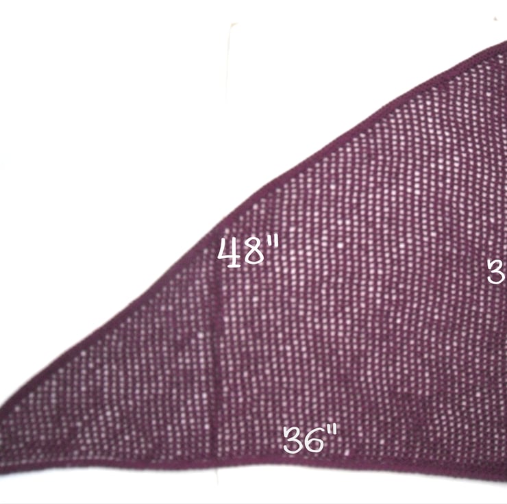 Asymmetrical plum lace cotton shawl - Folksy
