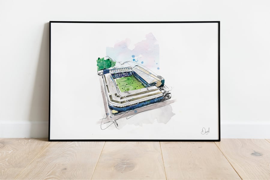Everton, Goodison Park, Football Ground, Art Pr... - Folksy