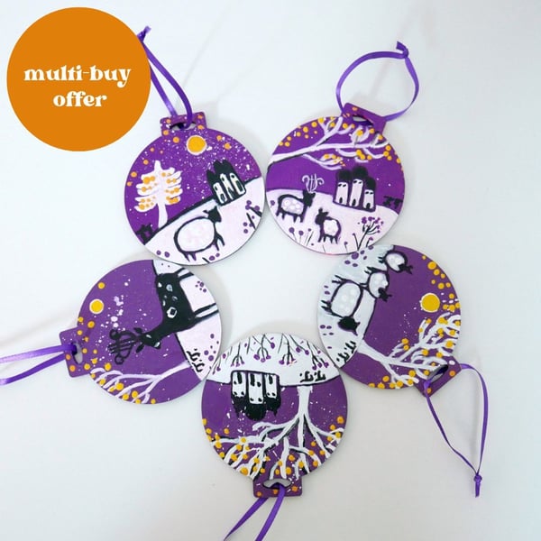 Multi-buy offer for Christmas Decorations, Pain... - Folksy