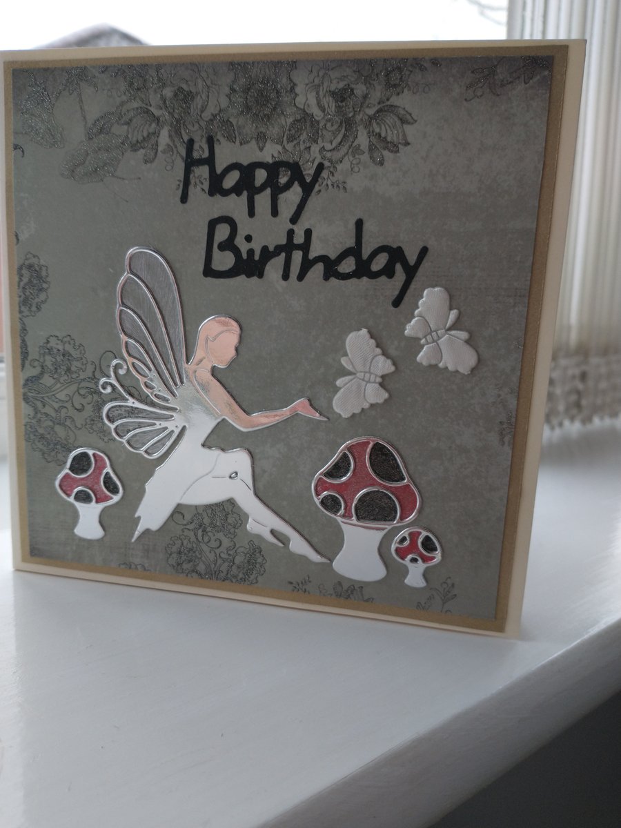 Fairy birthday card - Folksy