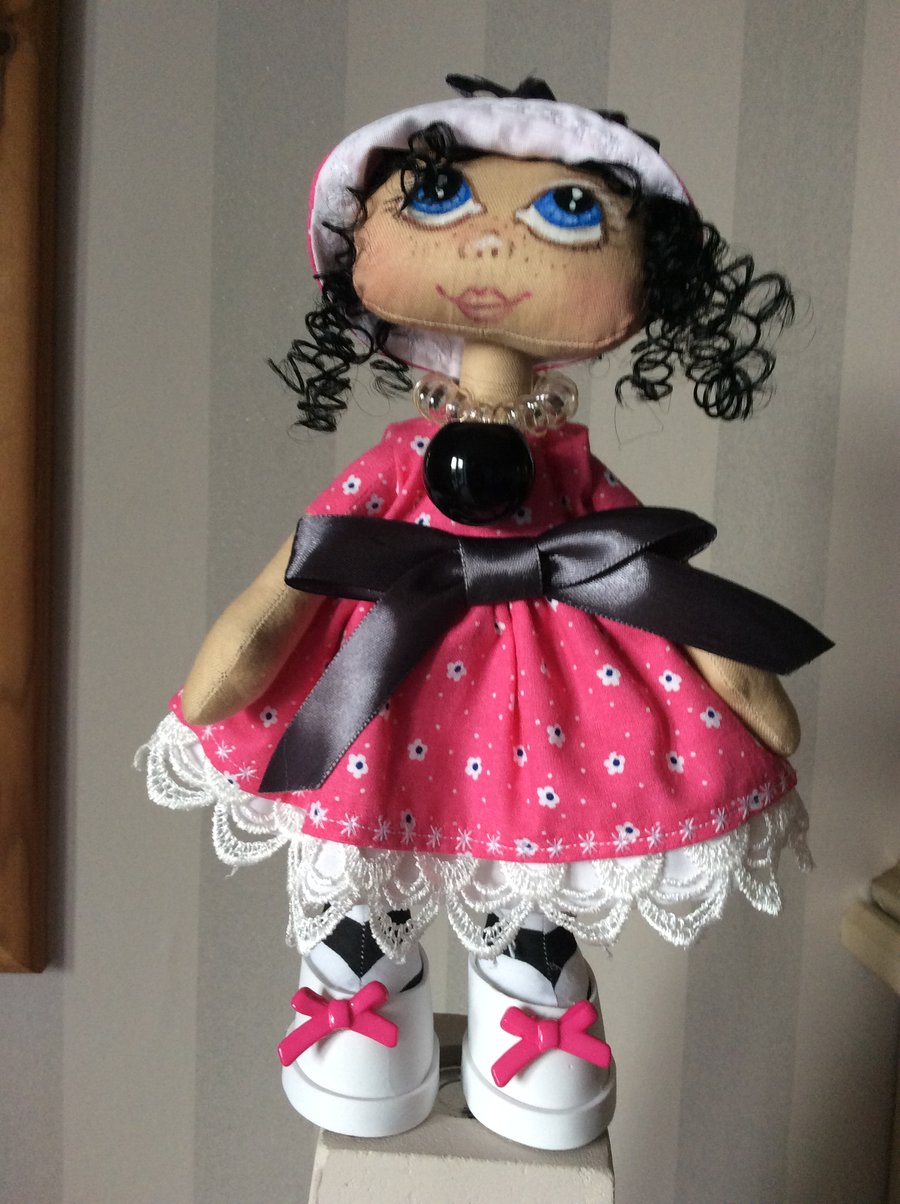 Handmade decorative Art Rag doll - Folksy