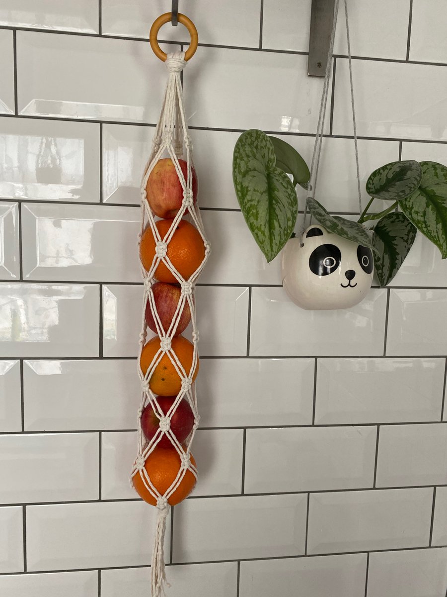 Natural macrame food storage,vegetable keeper, ... - Folksy