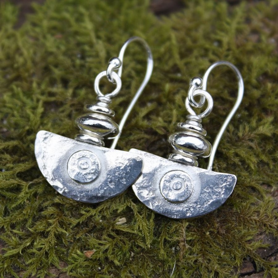 Ulu Earrings , handmade silver drop earrings - Folksy