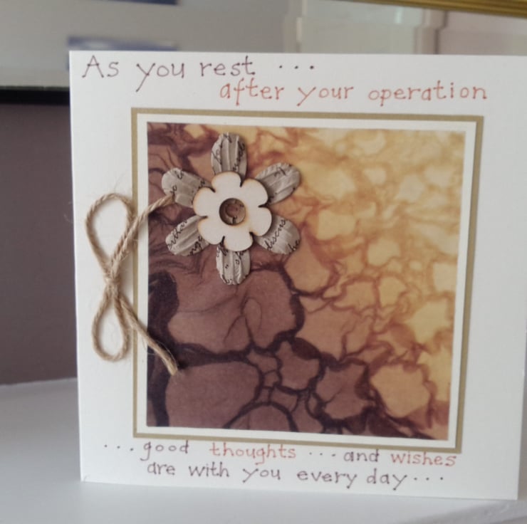 Post op get well card - Folksy