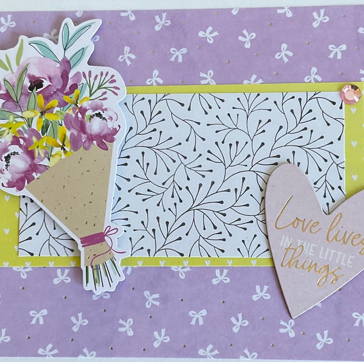 Cards. Set of five handmade decoupage cards gre... - Folksy