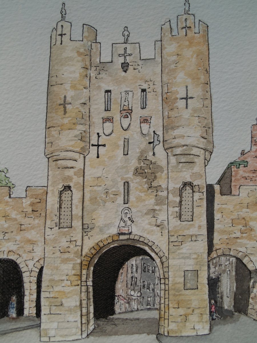 Original Watercolour Micklegate Bar, York - Folksy