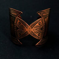 medieval etched cuff - copper elven cuff - armo... - Folksy
