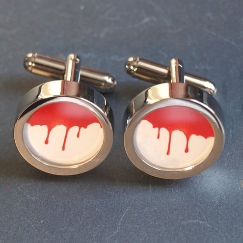 Dripping Blood Cuff Links Vampire Horror - Folksy