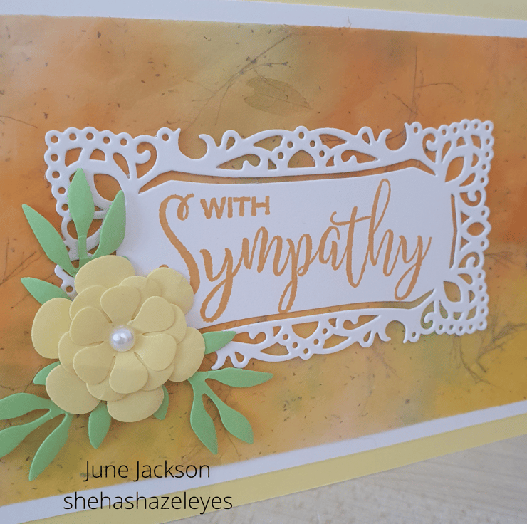 A floral die-cut sympathy card, die cut sympath... - Folksy