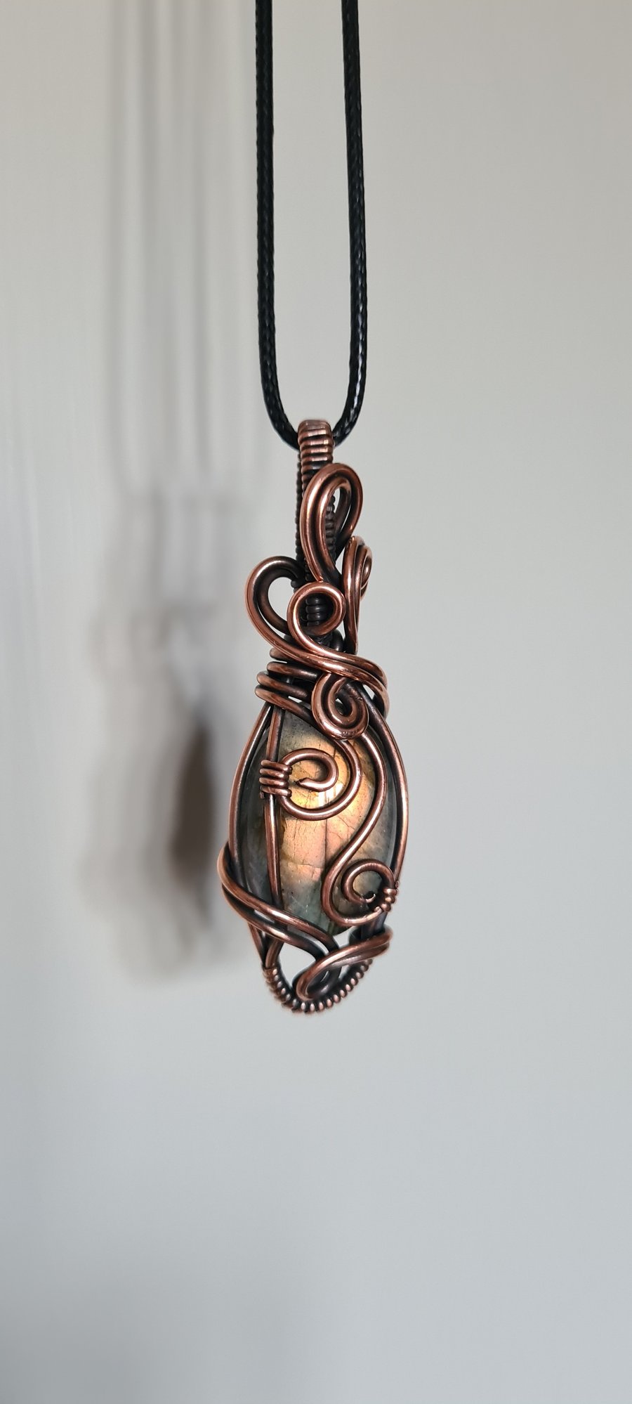 Handmade Natural Gold Orange Labradorite & ... - Folksy