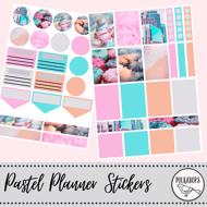 40 Pretty Pastel Planner Stickers Digital and P... - Folksy