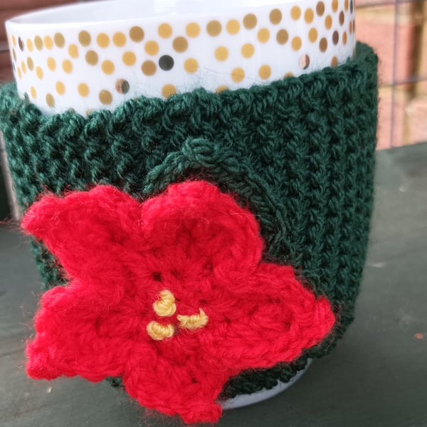 Xmas Ponsietta Mug Hug - Folksy