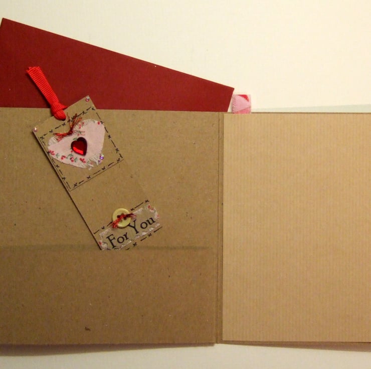 Valentines Card & Bookmark Set,Handmade Va... - Folksy