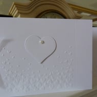 Pack of 5 Blank tiny heart cards - Folksy