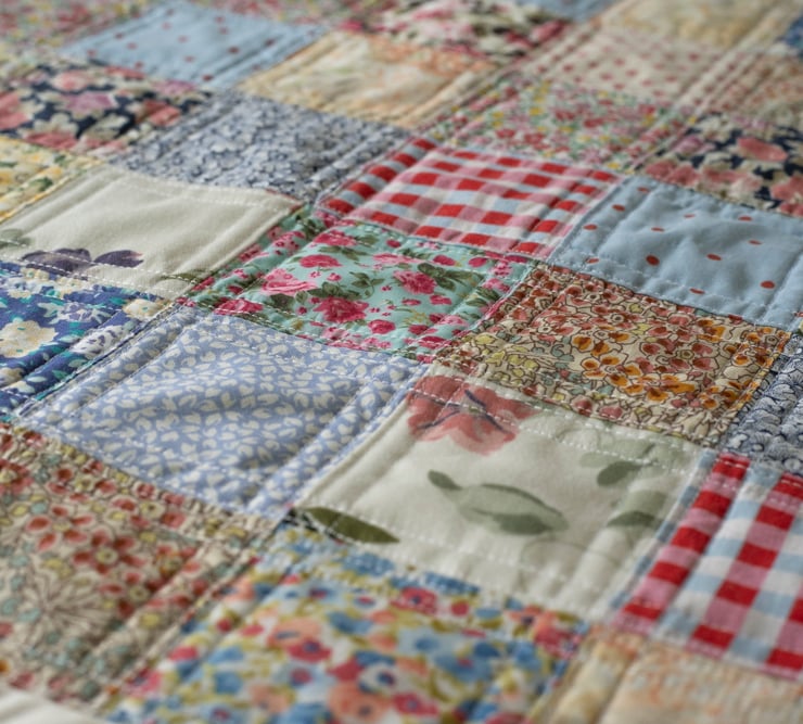 Pretty Multicoloured Quilt Play Mat Lap Quilt - Folksy