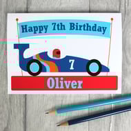 Boys Personalised Racing Car Birthday Card 3rd,... - Folksy
