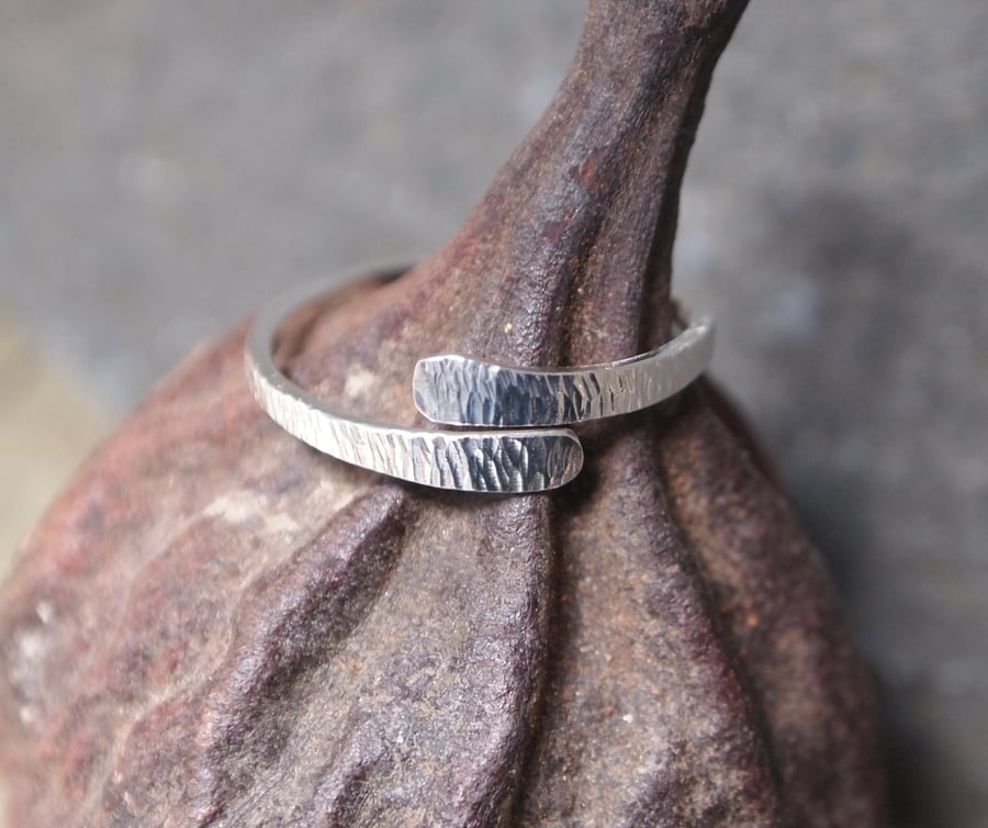 Silver Ring - Forged Silver Ring - Folksy