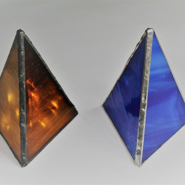Stained glass pyramid table decoration - Folksy