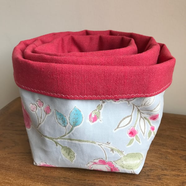 3 nesting fabric storage baskets - Folksy
