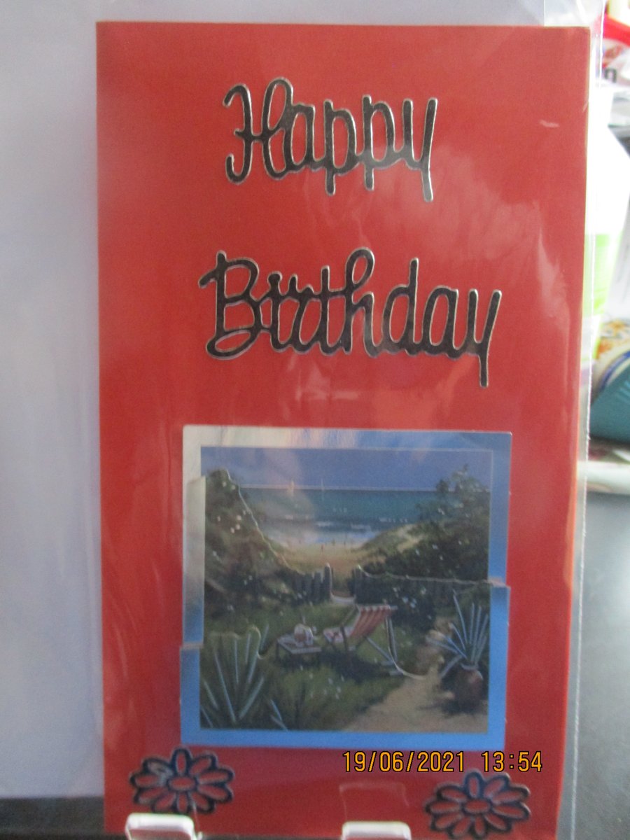 Happy Birthday Coastal Scenic View Card - Folksy