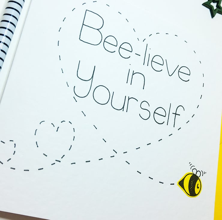 BEE-LIEVE IN YOURSELF card - Inspirational - Ne... - Folksy