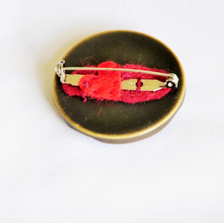 Button brooch, Green brooch, Unusual button, Un... - Folksy