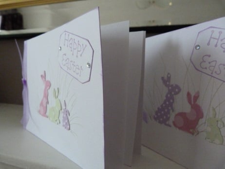 Pack of 4 Rabbit White Easter Cards - Folksy