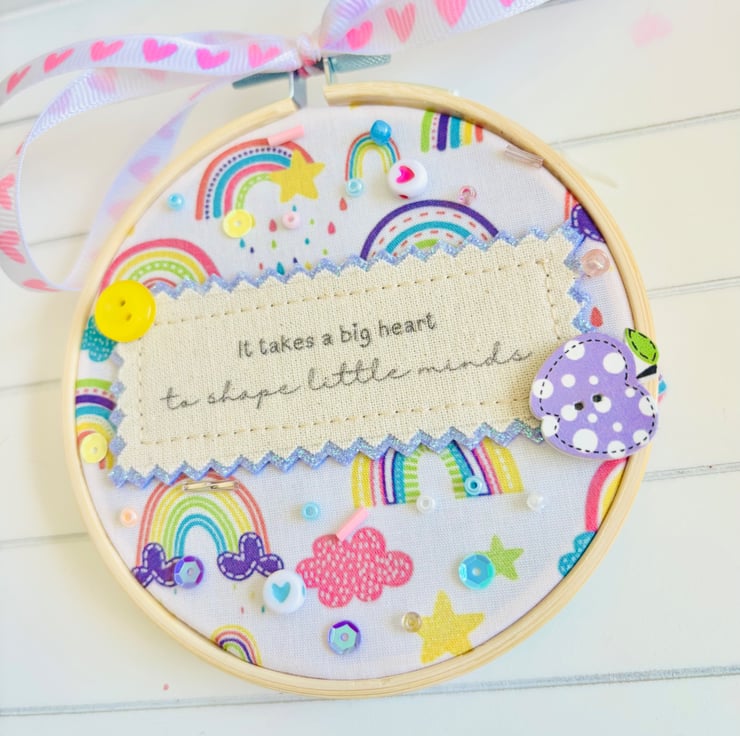 It Takes a Big Heart To Shape Little Minds, Rai... - Folksy