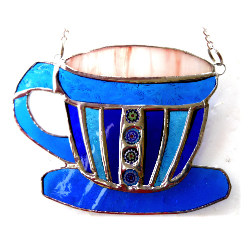 Teacup Stained Glass Suncatcher coffee cup mug ... - Folksy