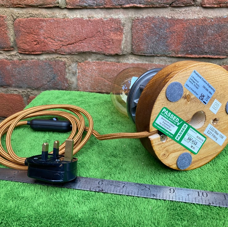 Decorative Table Lamp, Upcycled 400cc Quad Piston - Folksy