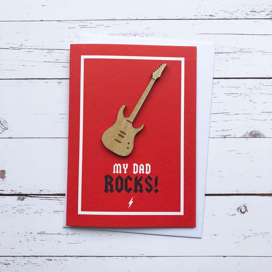 My Dad Rocks! Father's Day Card - Folksy