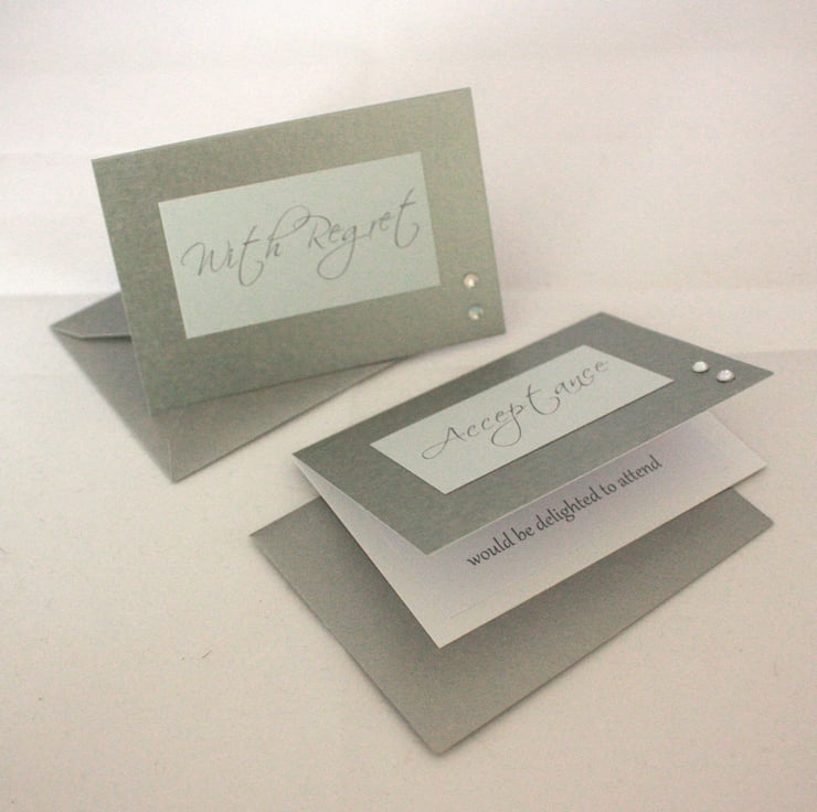 Pack of handmade acceptance & with regret c... - Folksy