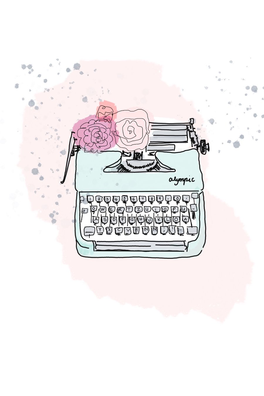 Mini print The vintage typewriter - Folksy