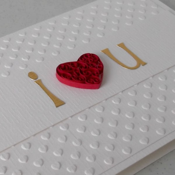 Handmade Valentine card - Folksy