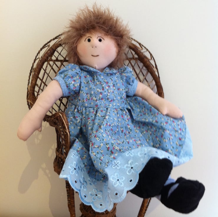 Kirsty Rag doll - 42cm - Folksy
