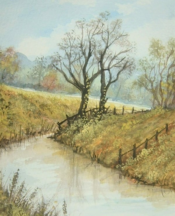 original art watercolour landscape painting ( r... - Folksy