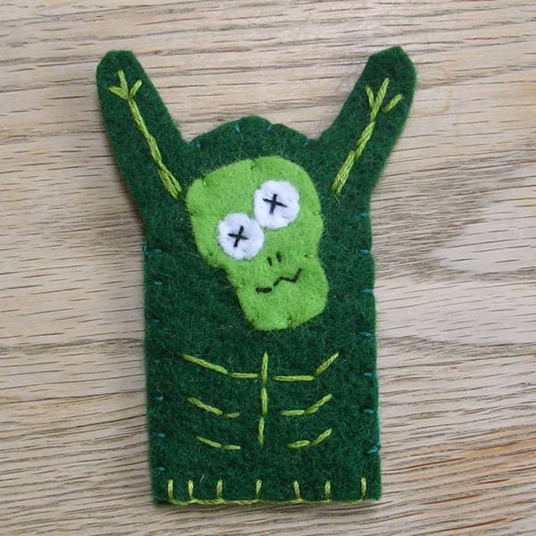 Zombie finger puppet - Folksy