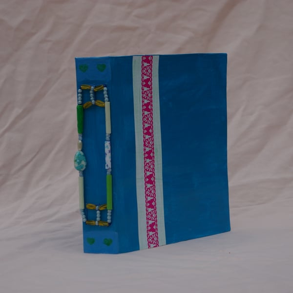 Note Book or Journal Handmade in Blue - Folksy