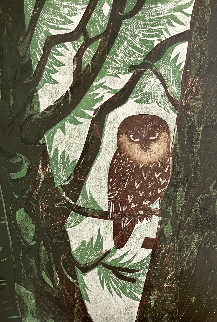 Forest - collagraph print - Folksy