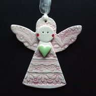 Ceramic Christmas Angel - Folksy