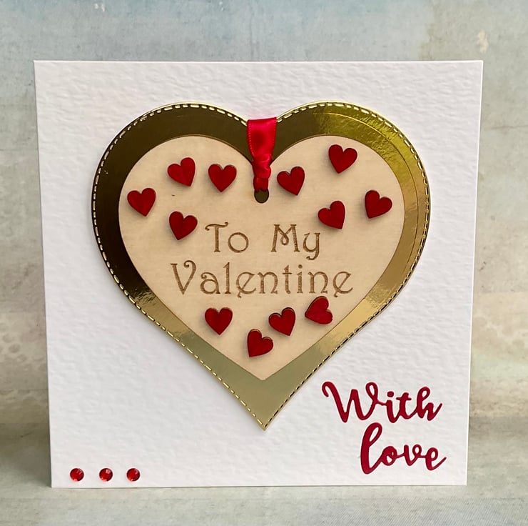 Card. A card for your Valentine with heart keep... - Folksy