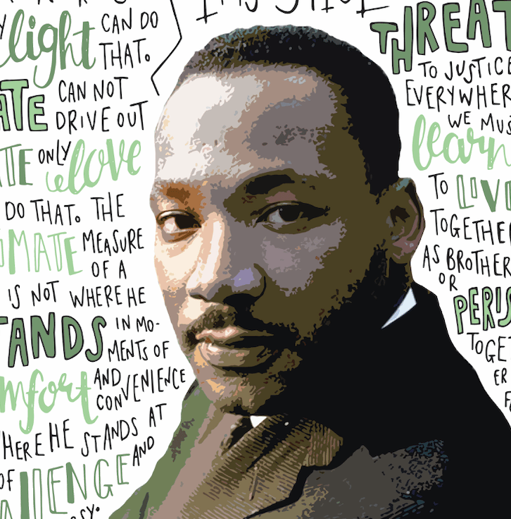 Martin Luther King, MLK INSPIRED Poster, Print ... - Folksy