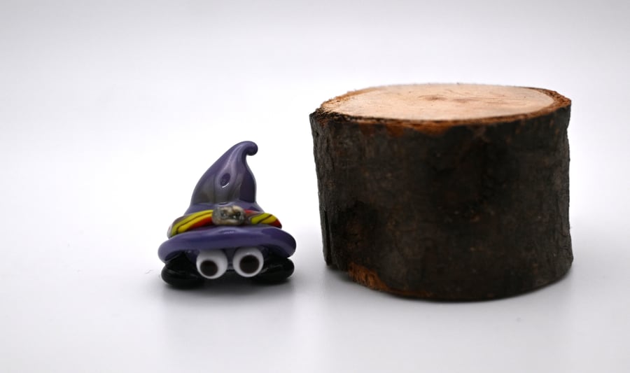 small glass halloween hat figure - Folksy