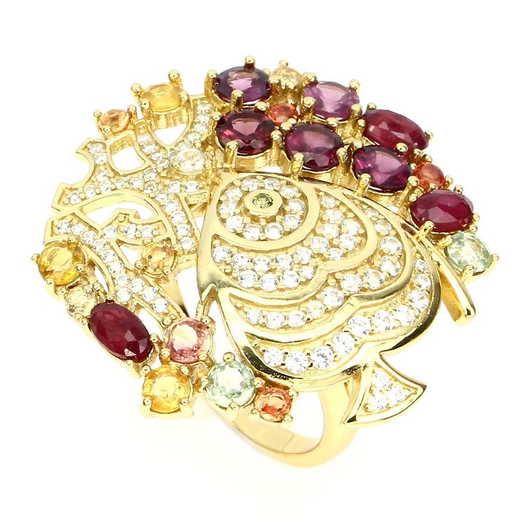 Garnet Ruby and Sapphire Fish in the Seabed Fri... - Folksy