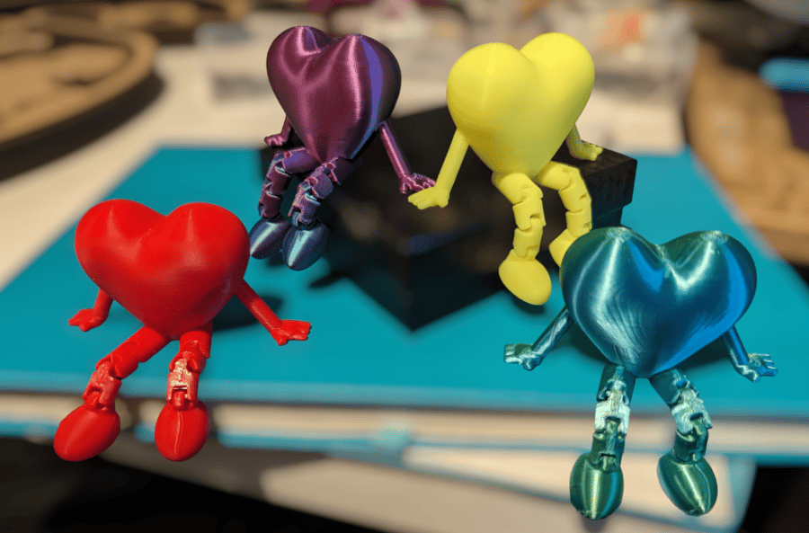 Heart with Flexi legs - Folksy