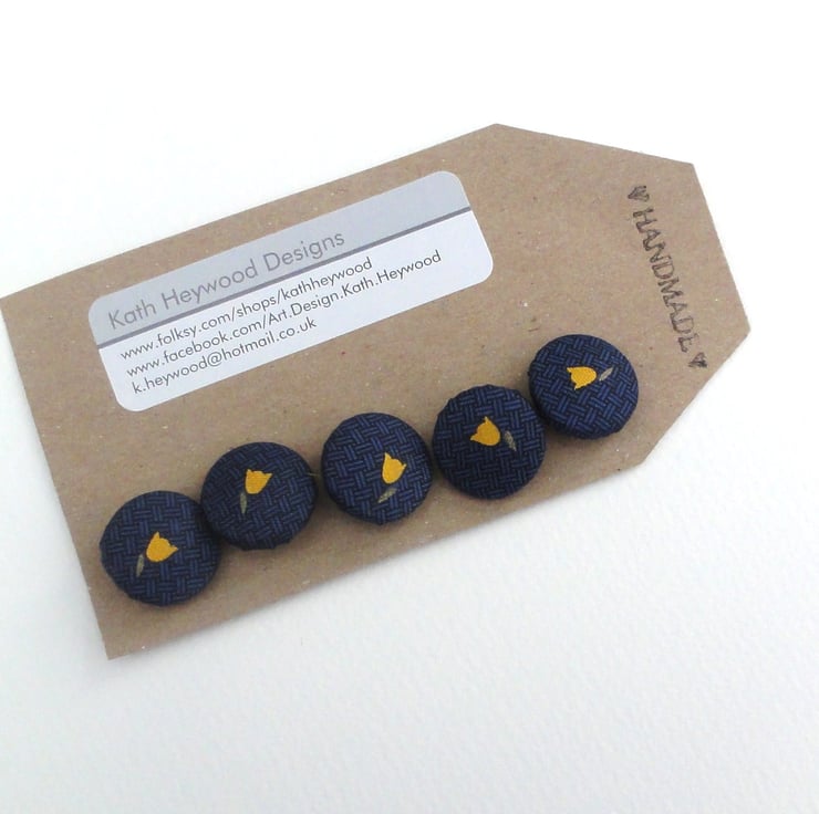 Tulip Silk Fabric Buttons - Folksy