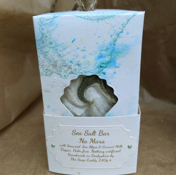Soap on a rope- Na Mara Sea Salt Spa Bar 240g - Folksy